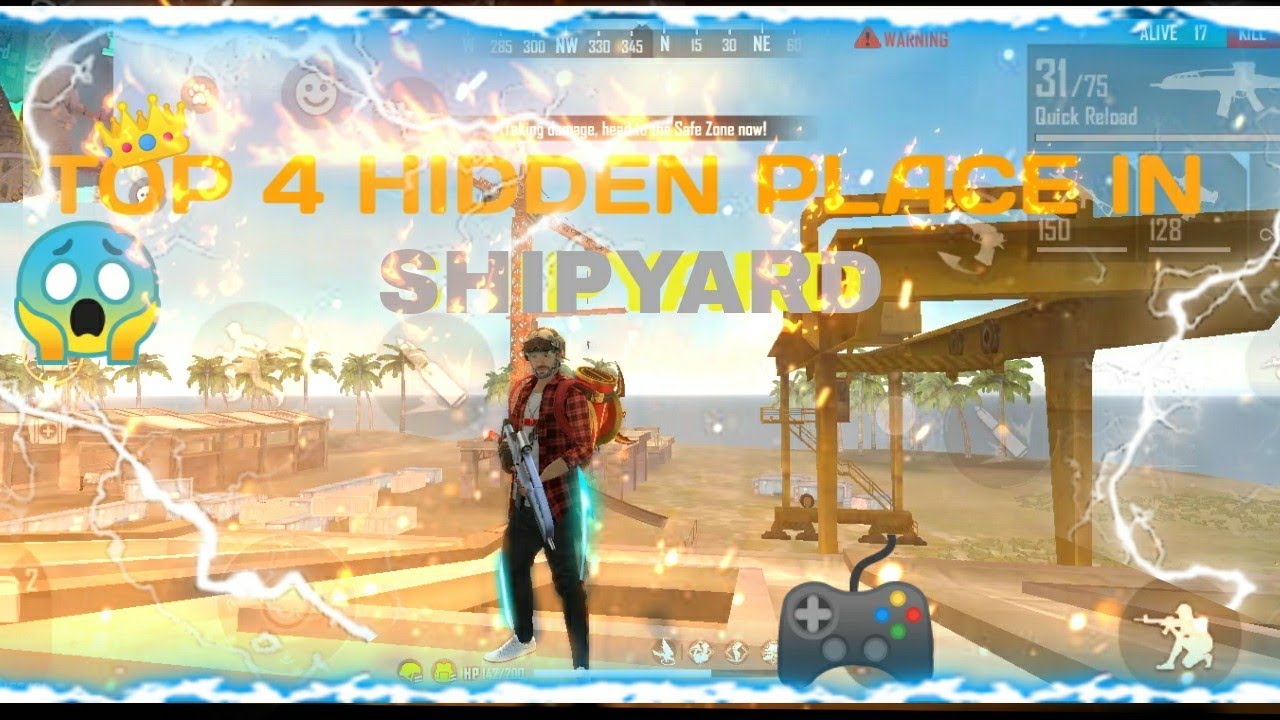 𝗧𝗼𝗽 4 𝗛𝗶𝗱𝗱𝗲𝗻 𝗣𝗹𝗮𝗰𝗲 Shipyard 𝗙𝗿𝗲𝗲 𝗙𝗶𝗿𝗲 ||#part1 #freefiretipsandtricks ...