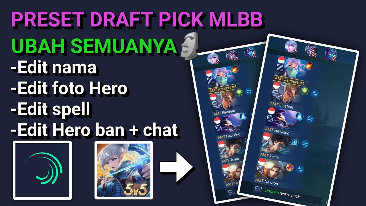 Preset draft pick mlbb + CC + logo mpl gratis - YouTube