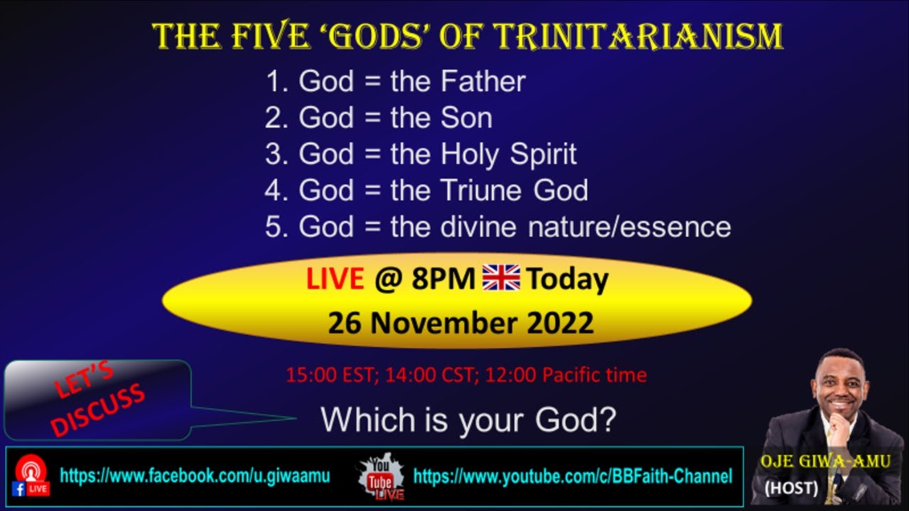 THE FIVE GODS OF TRINITARIANISM - YouTube