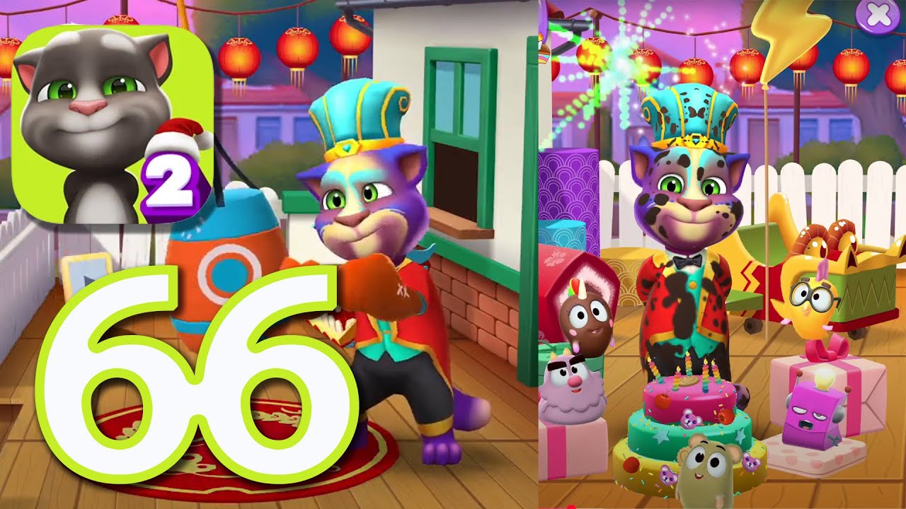 My Talking Tom 2 - Tom's party - Walkthrough Gameplay Ep 66 HD (iOS ...