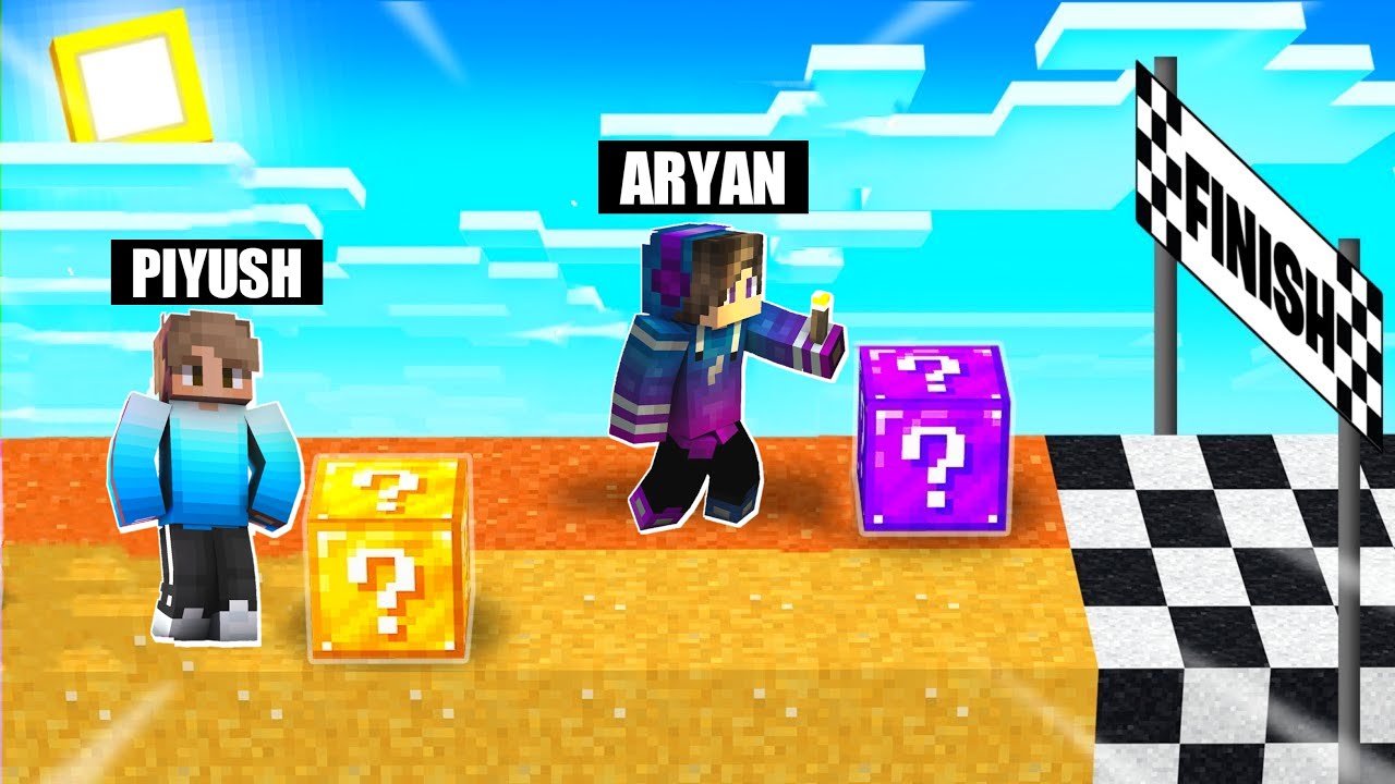 Minecraft 1v1 Lucky Block Race 🔥| Minecraft | Two Good Playz - YouTube