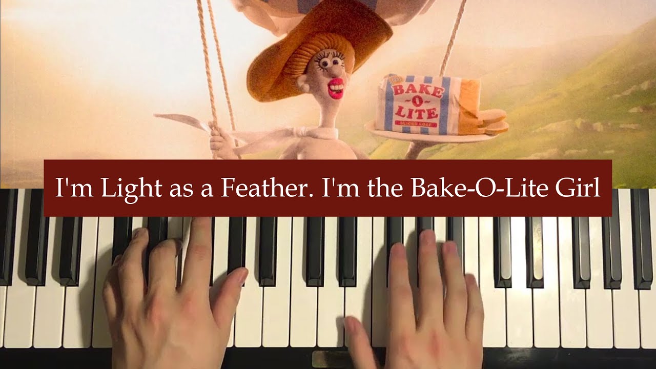 I'm Light as a Feather. I'm the Bake-O-Lite Girl (Piano Tutorial Lesson ...