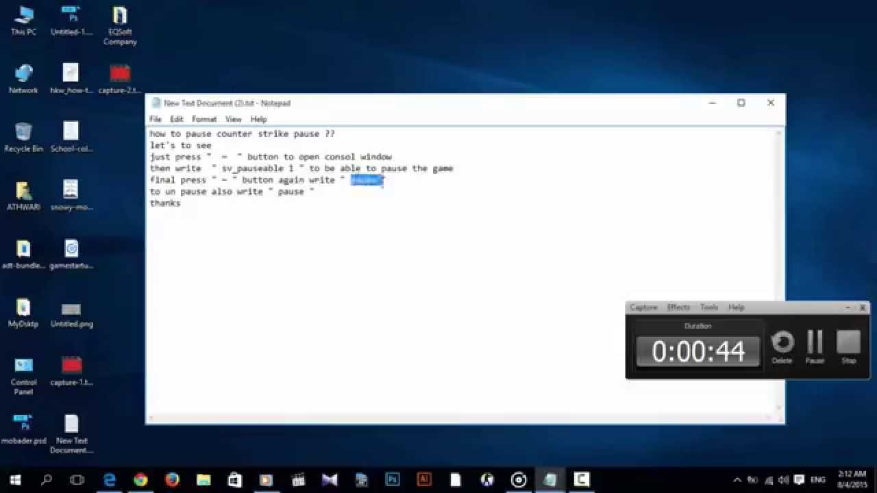how to pause counter strike? - YouTube