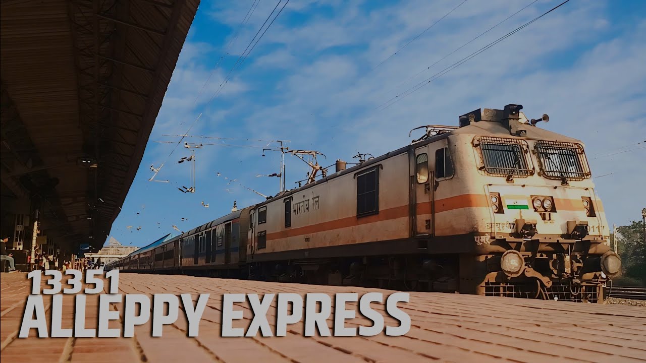 Alleppey Express departure at Ranchi junction - YouTube
