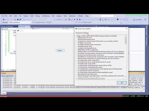 【Visual Studio Visual VB net】Printer User Interface - YouTube