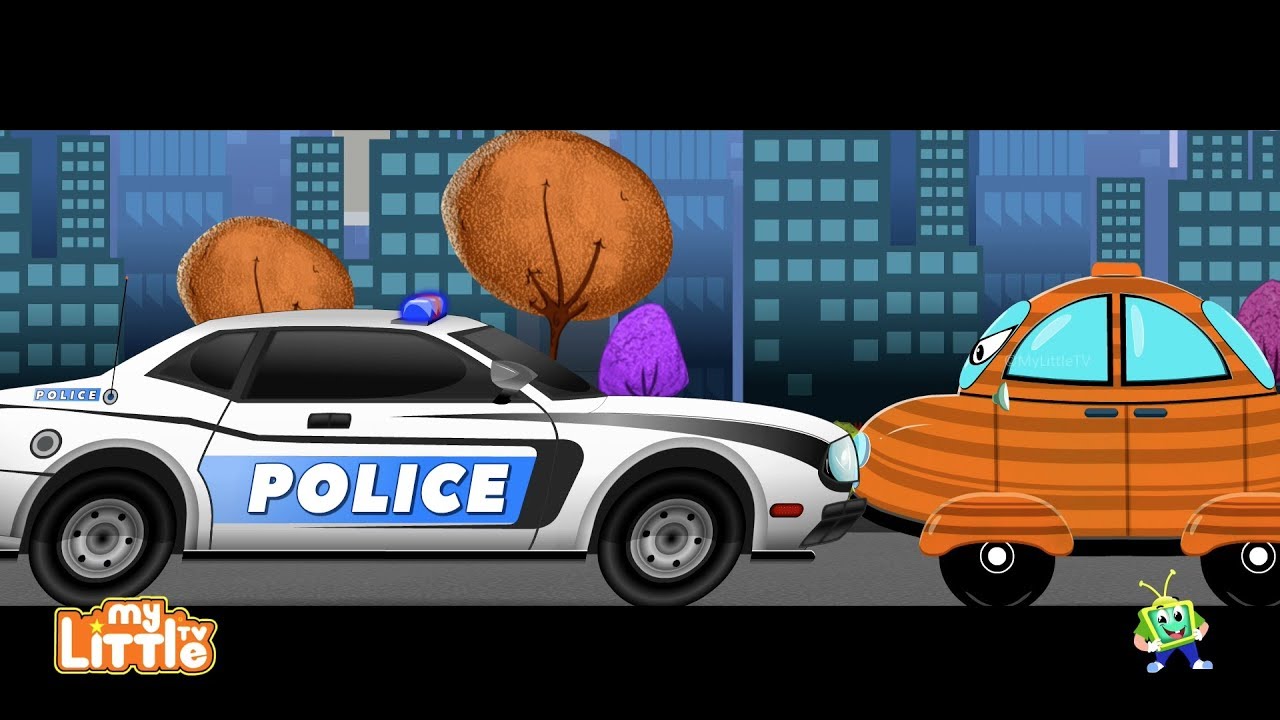 Police Chase thief Car | Cartoon Rhyme & Songs for Kids - YouTube