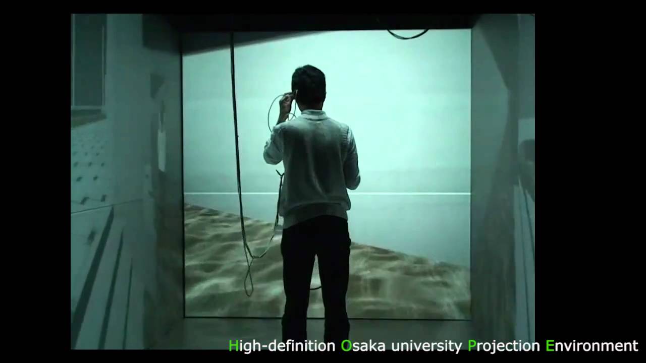 Evacuation Simulator on Immersive Projection Display - YouTube