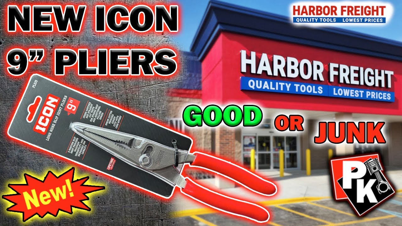 NEW HARBOR FREIGHT ICON 9" SLIP JOINT PLIERS!!! #harborfreight #icon # ...