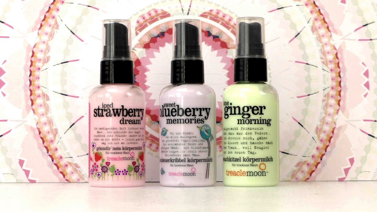 Treaclemoon Haul - Review Körpermilch blueberry strawberry ginger - YouTube