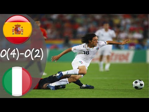 Spain vs Italy 0(4)-0(2) Quarter Final Euro 2008 Extended Highlights |English Commentary🎤|