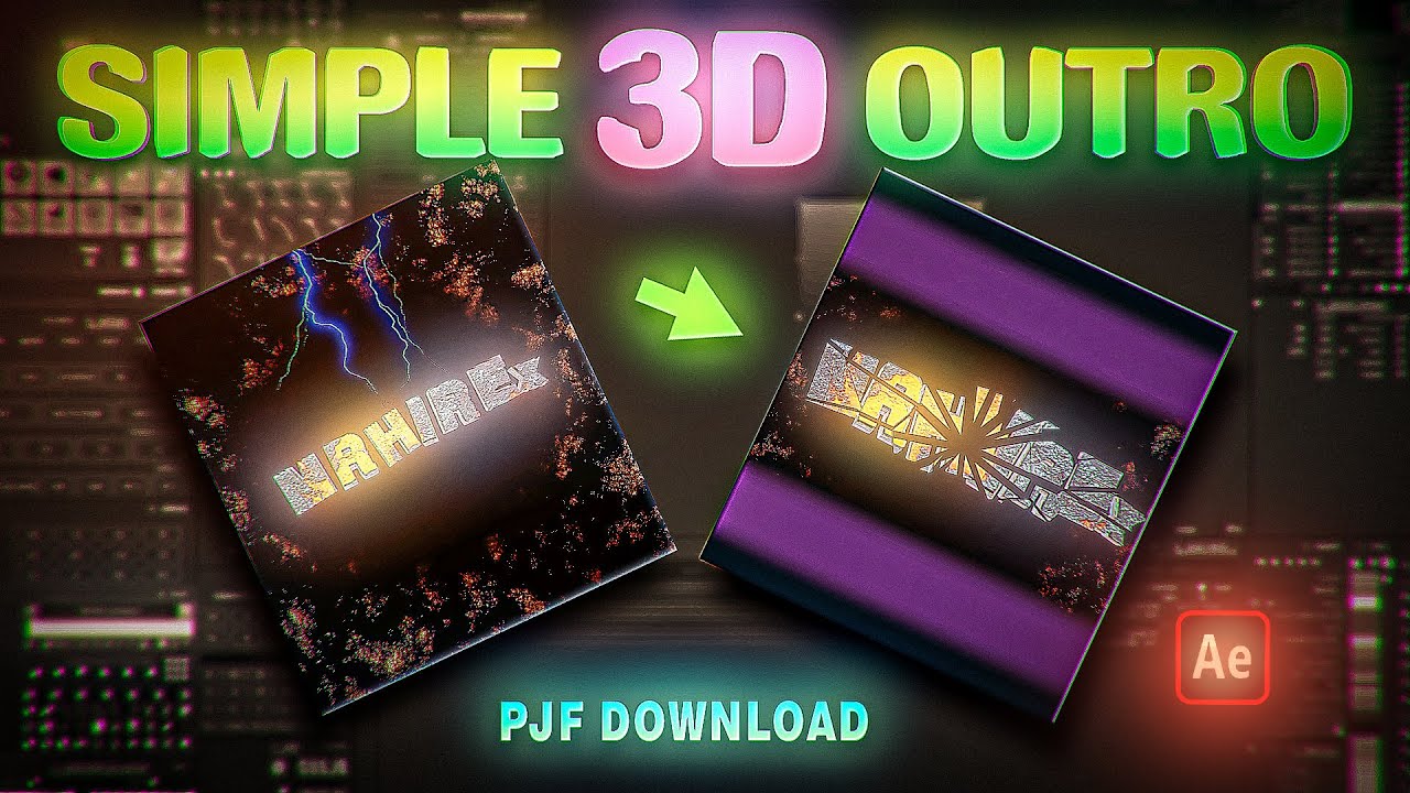 SIMPLE 3D TEXT OUTRO MADE USING AFTER EFFECTS. #outro # ...
