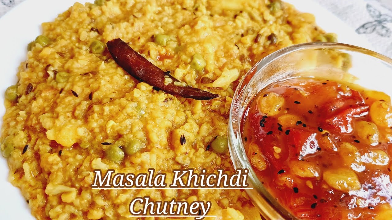 Tasty Masala Khichdi with Tomato Chutney Recipe|Mixed Dal Khichdi ...