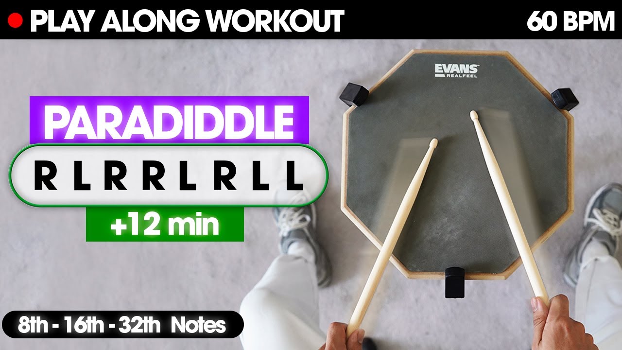 Practice your PARADIDDLES with this video (8th, 16th, 32nd Notes) - YouTube