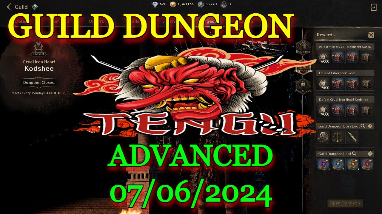 NIGHT CROWS: GUILD DUNGEON [ADVANCED] TENGU GUILD. - YouTube