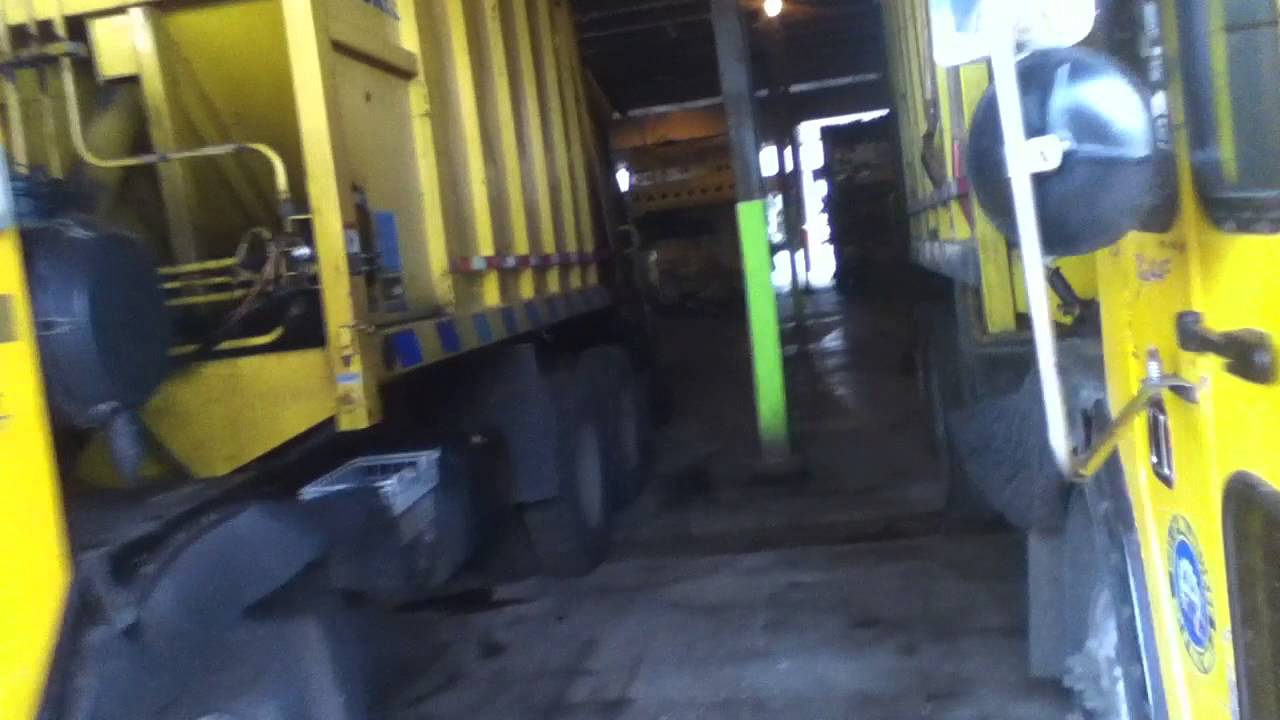 1998 and 2002 CRANE CARRIER /LEACH garbage packers trucks - YouTube