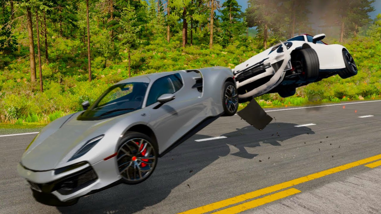 OBJECTS DANGEROUS AND CAR CRASHES [🔥BeamNG.drive ] - YouTube