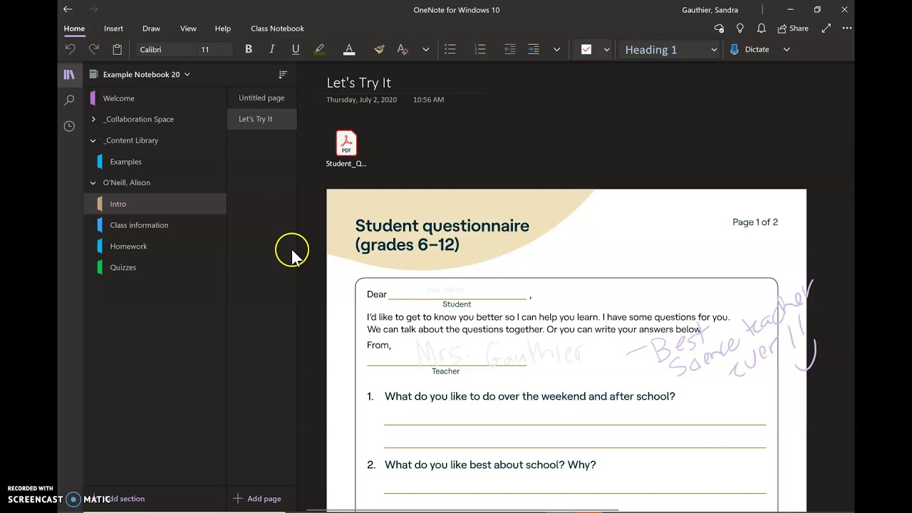 OneNote Dark vs Light Mode - YouTube