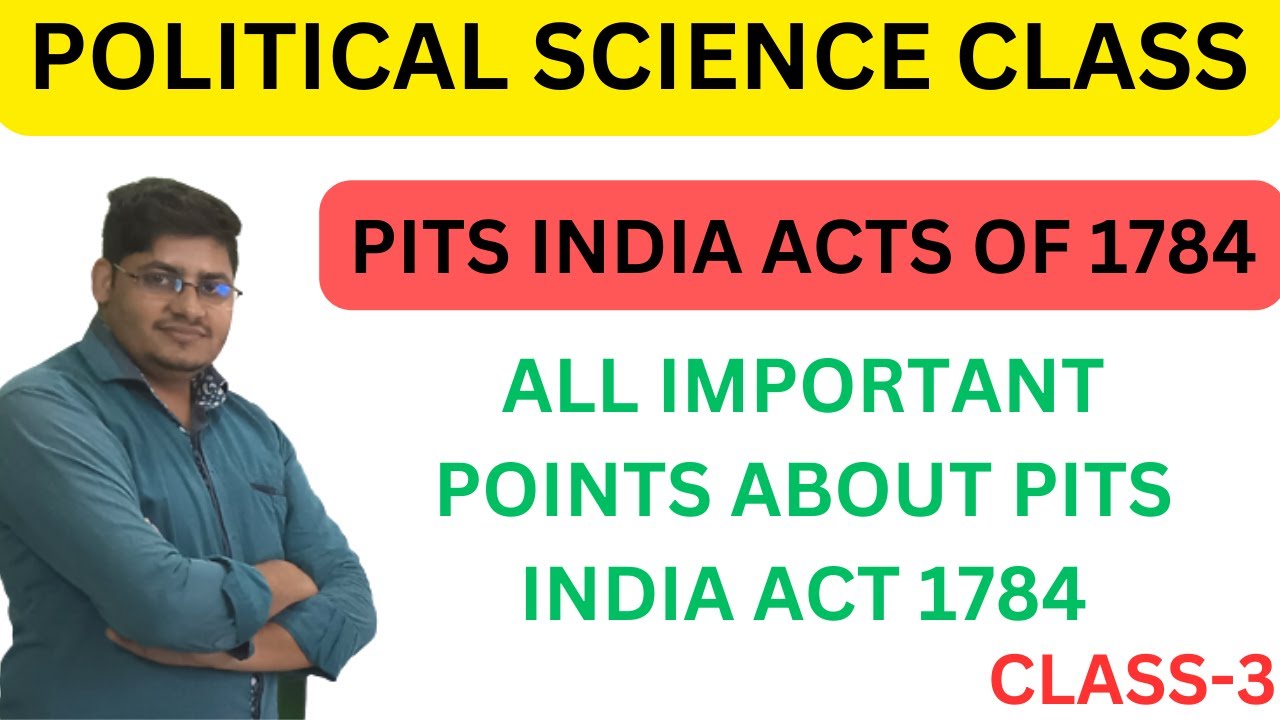 PITS INDIA ACT 1784 || POLITICAL SCIENCE CLASS IN HINDI || 1784 ACT OF ...