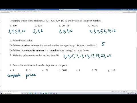 Number Theory - Divisibility and Prime Factorizations - YouTube