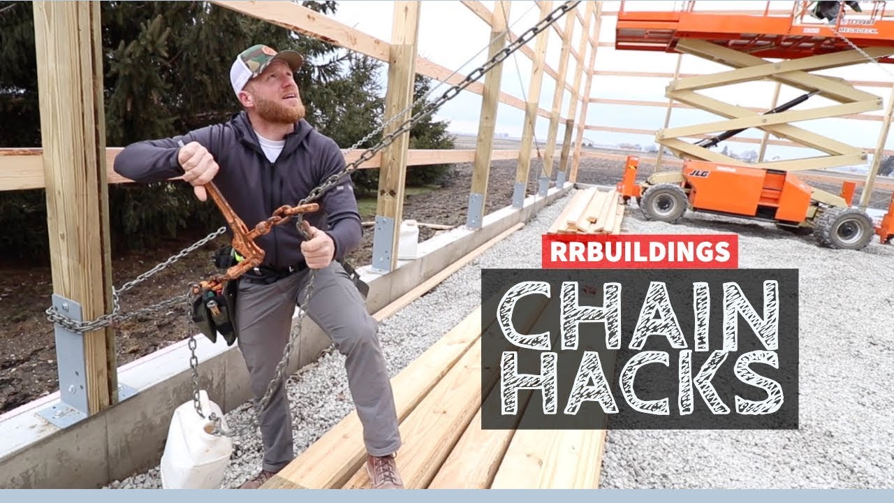 Chain Hacks: Using Chain to Brace and Straighten a Building - YouTube