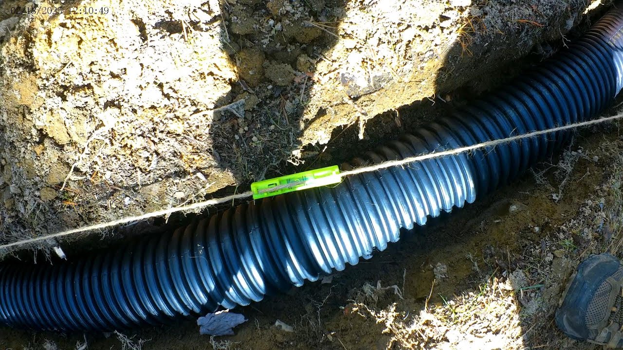 Use bubble string level to check slope of drainage pipe. (Home Chores ...