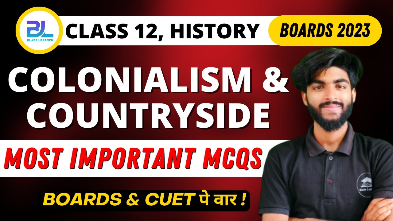 Class 12 History Chapter 10 MCQ | Colonialism and Countryside Class 12 ...