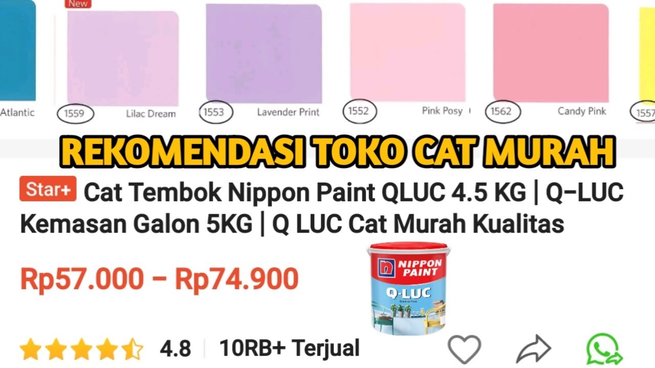 REKOMENDASI TOKO CAT TEMBOK ONLINE | NIPPON PAINT - YouTube