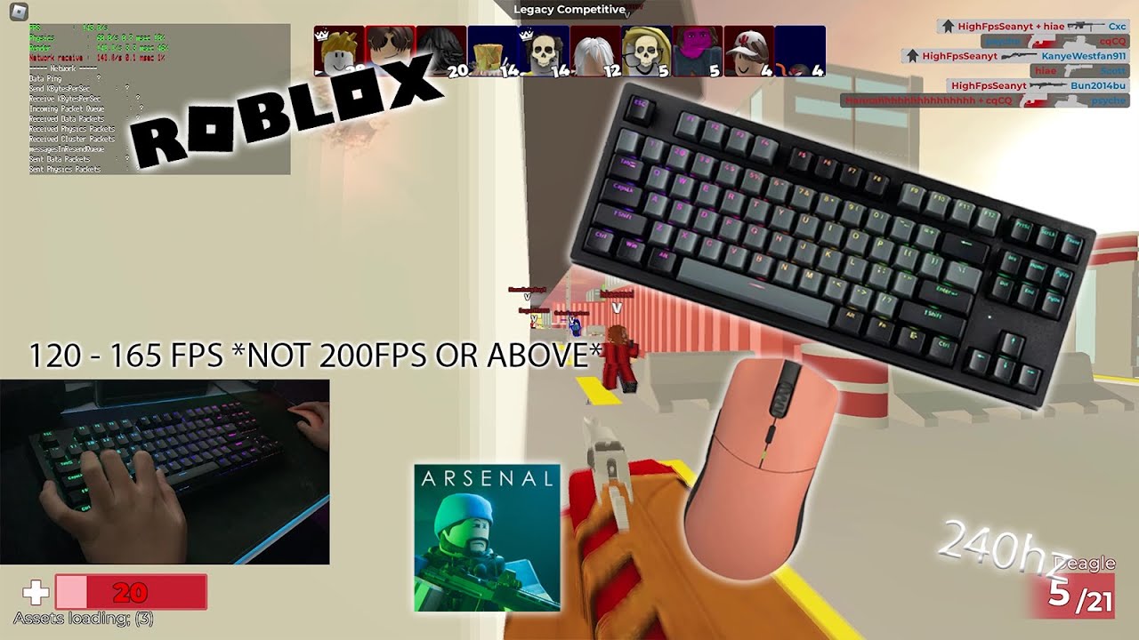 Tecware Phantom+ Elite Keyboard ASMR #236 Roblox Arsenal Gameplay 4K ...