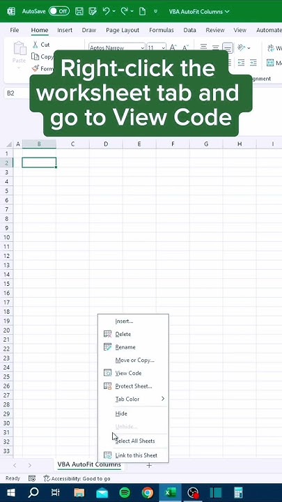 Excel Tricks VBA Autofit coloums #excel #trending #exceltech - YouTube
