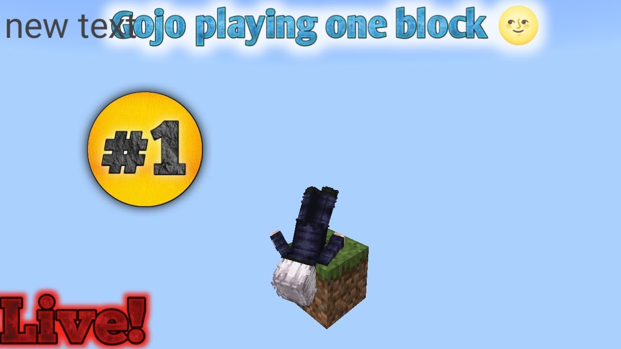 Me As Gojo Playing Minecraft One Block 🙀 |One Block Season 2 (Ep-1) # ...