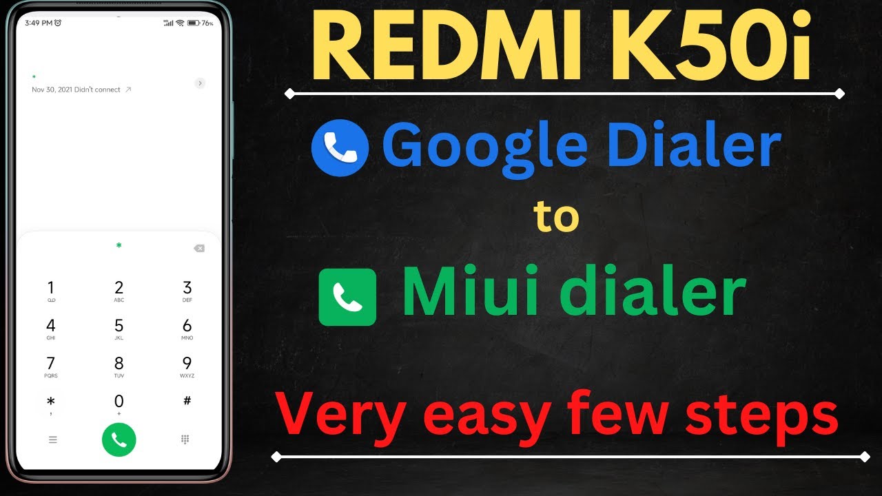 REDMI K50i Change MIUI Dialer flash MIUI china ROM official - YouTube