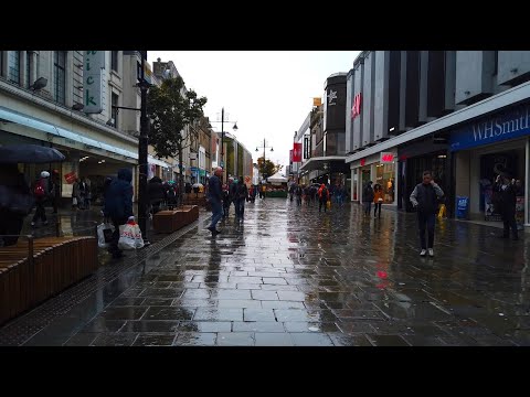 Heavy Rain on Northumberland Street Newcastle Upon Tyne city walk tour ...