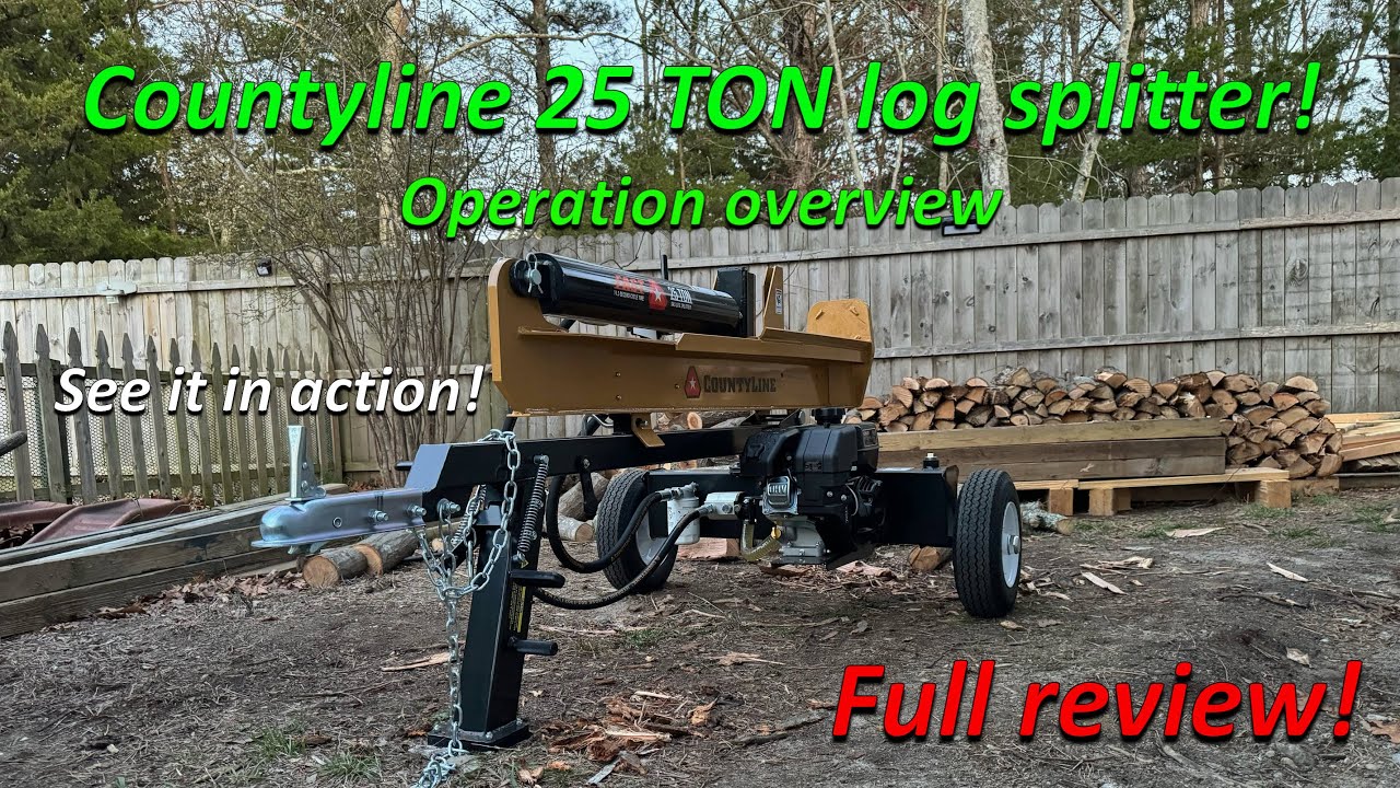 The Countyline 25 TON log splitter is PERFECT for your every day use ...