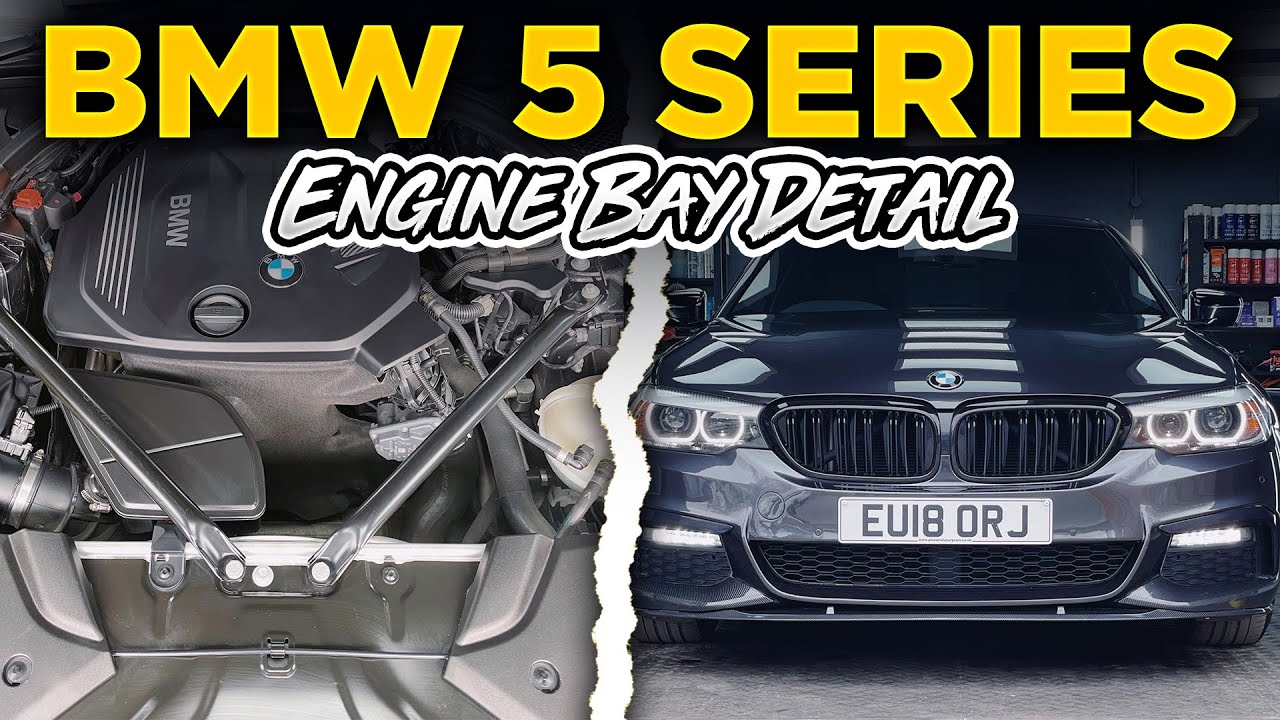 Engine Bay Detail on a BMW 5 Series - YouTube
