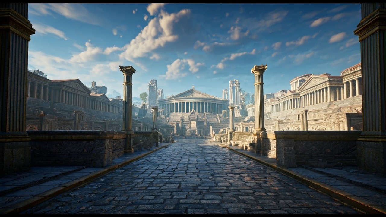 Roman Legacy. New Video Game in ancient Rome. Roman Forum and Colosseum ...