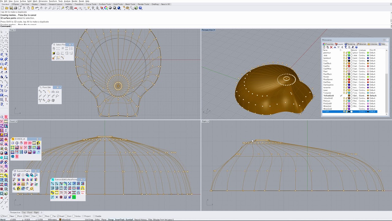 Rhino6, drawing a SeaShell in Single surface - YouTube