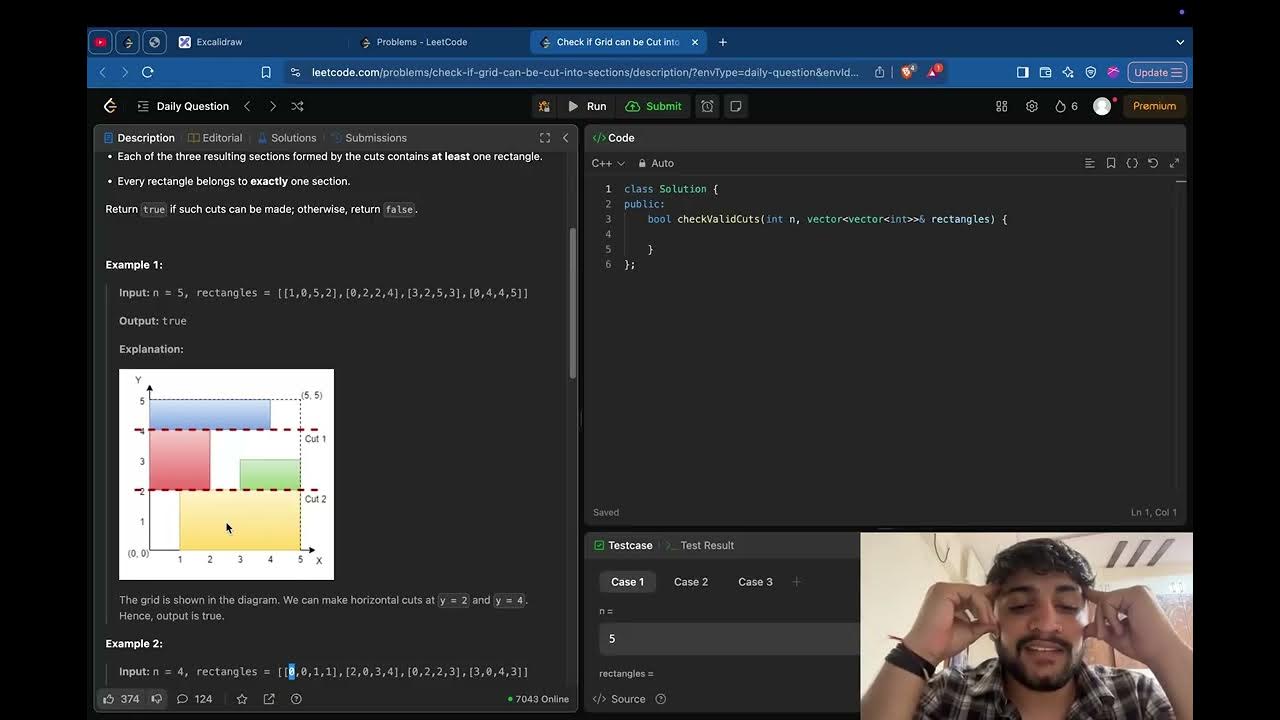 Leetcode Daily Challenge | 3394. Check if Grid can be Cut into Sections | 25th March 2025 - YouTube