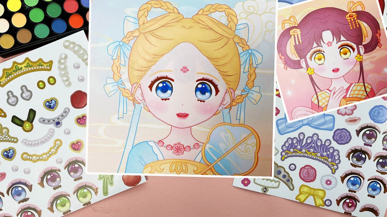 🎊Toyasmr 🧝‍♀️Hình dán Công chúa mắt, nơ, vương miện - Decorate Sticker ...