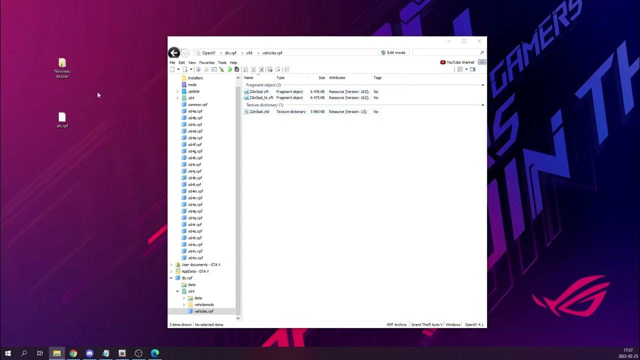 TUTO FIVEM - Importer une voiture modder - YouTube