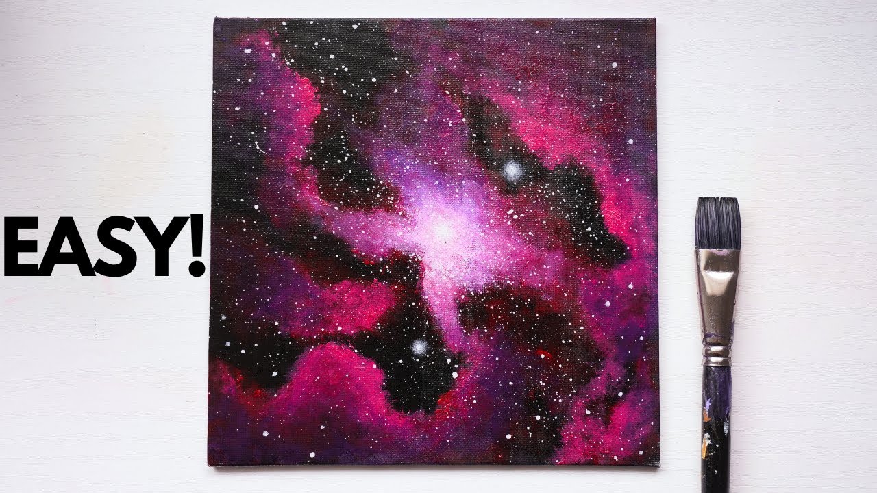 Do you want to make an Easy Galaxy Painting? | Acrylic painting for ...