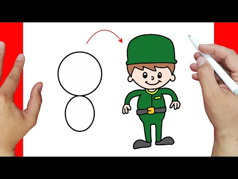 Cómo dibujar un Soldado paso a paso | Dibujos fáciles