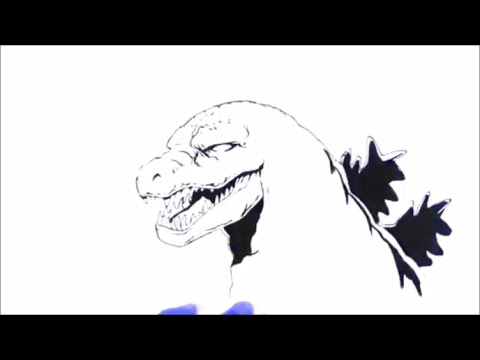How to draw GODZILLA - Como dibujar a GODZILLA el Monstruo