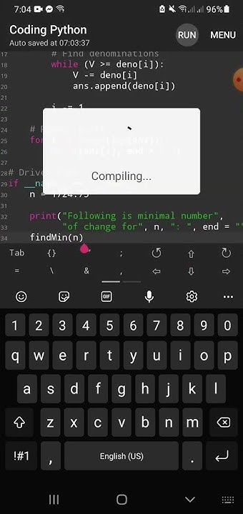 Python program to find the number of denominations - YouTube
