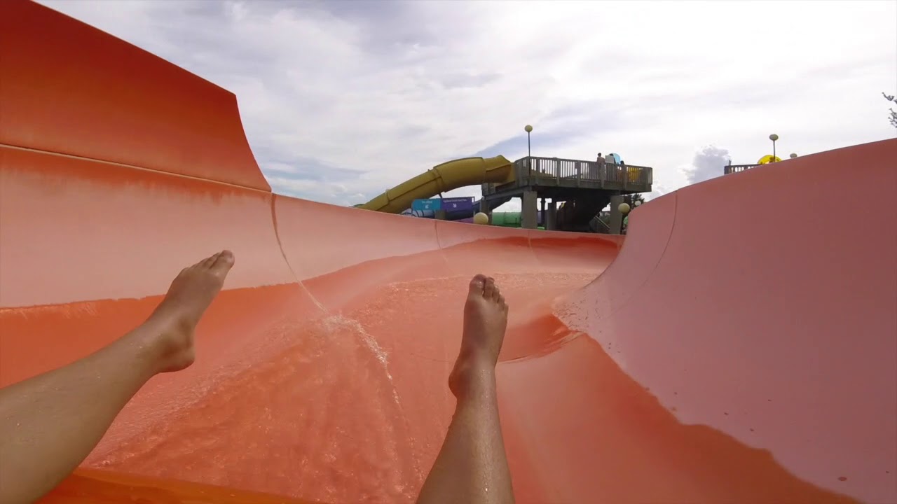 Paradise Pipelines - Orange Tube Slide | Magic Waters Waterpark - YouTube