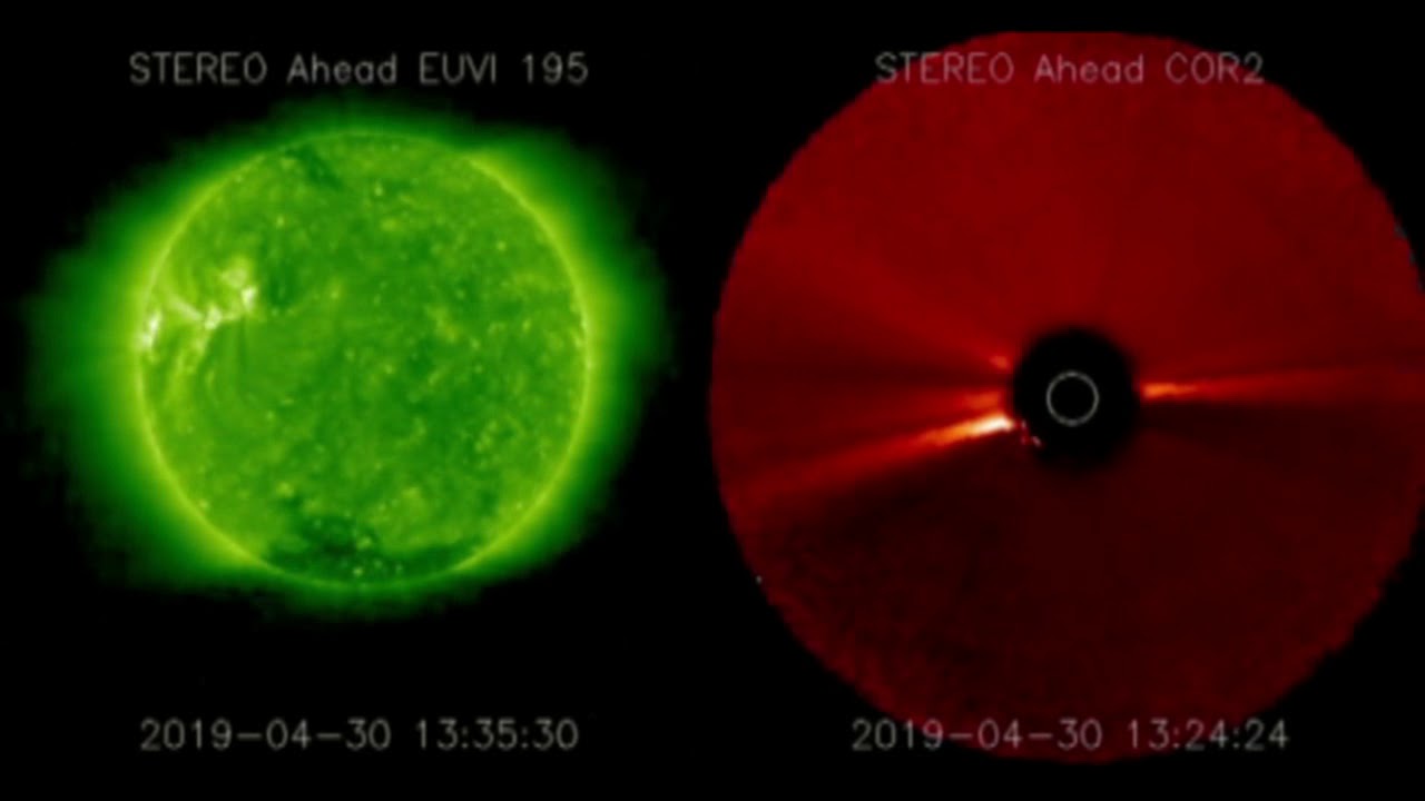 FAR-SIDE EXPLOSION HALO CME: April 30th, 2019. - YouTube