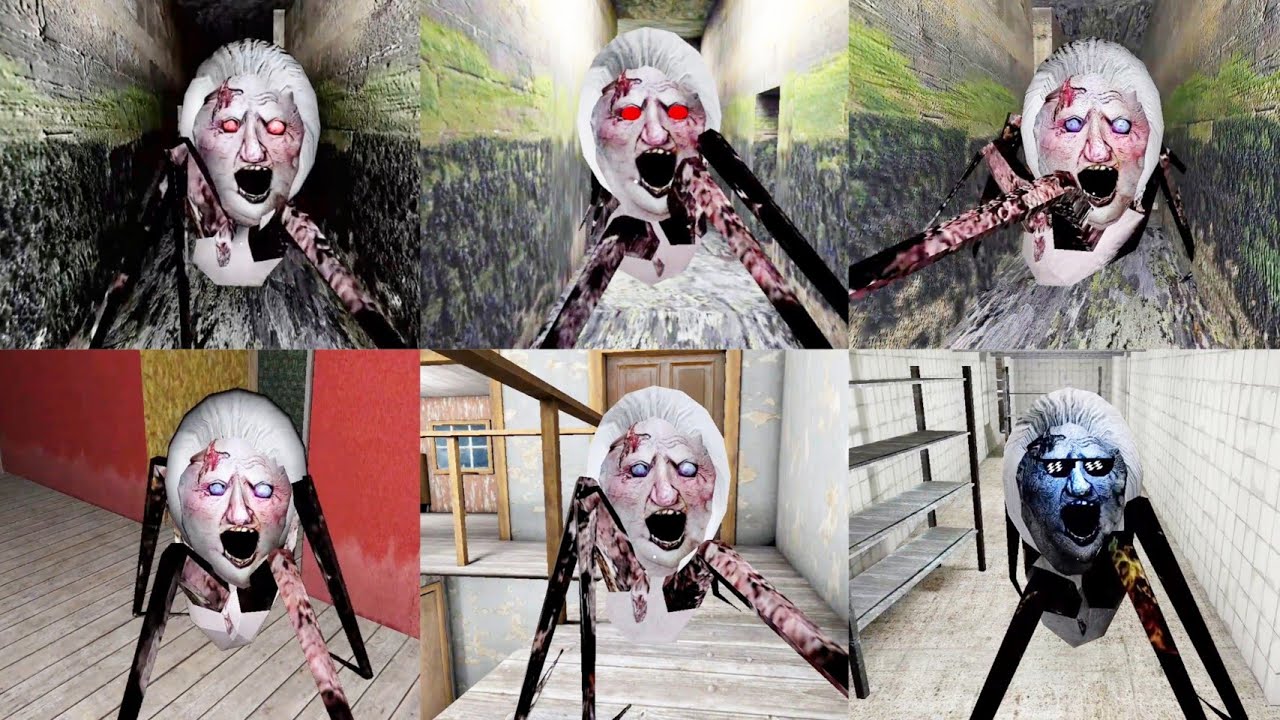 Granny All Remake Games 1 2 3 Angeline Spider Mom Jumpscare | Granny ...