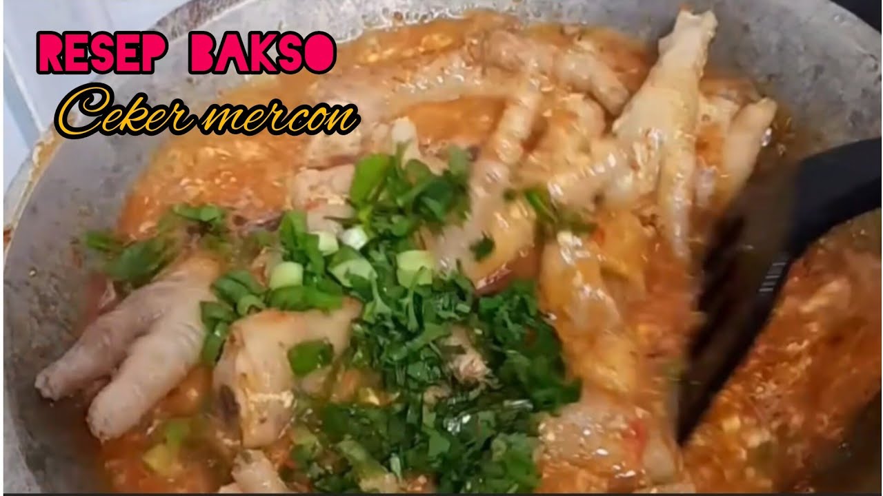 Resep bakso ceker mercon pedas nampoll - YouTube
