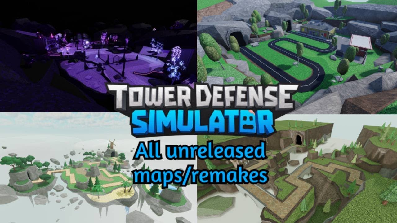 All unreleased maps/remakes in Tower Defense Simulator - YouTube