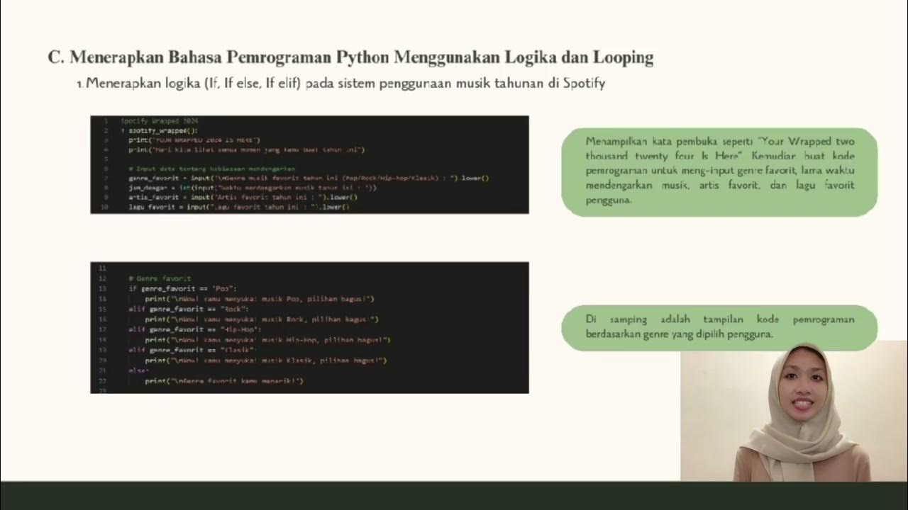 LAPORAN DASAR PEMROGRAMAN PYTHON | WRAPPED SPOTIFY 2024 | MUTIA(240101046) & TALITHA(240101058 ...