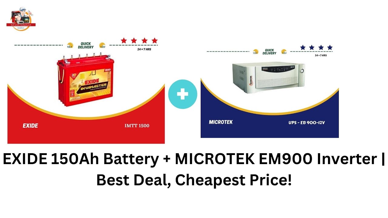 EXIDE 150Ah Battery + MICROTEK EM900 Inverter | Best Deal, Cheapest ...